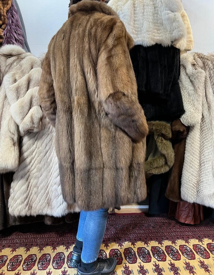 Russian Sable Fur Coat Real Sable Fur Coat Zibellino M | eBay