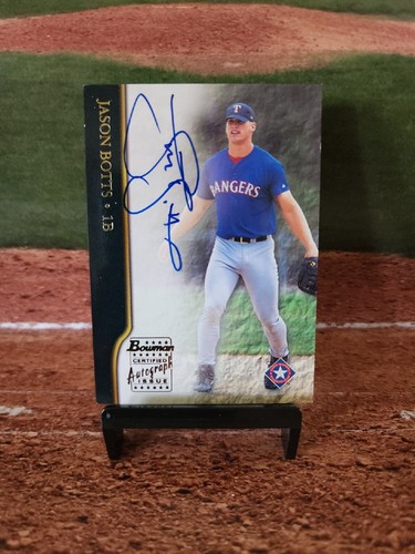 2002 Bowman Certified Autograph Issue Jason Botts On Card Auto BA-JAB ...