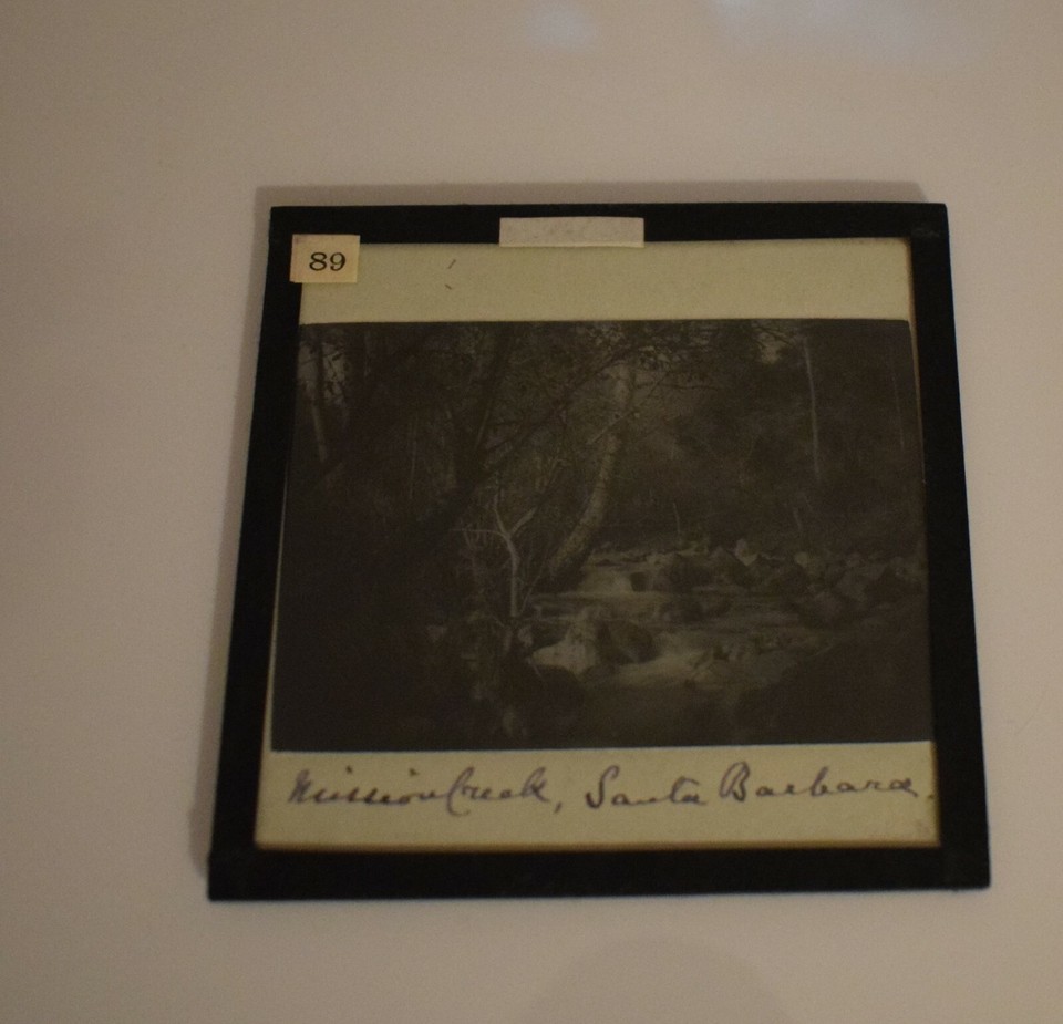 ANTIQUE Magic Lantern Slide MISSION CREEK SANTA BARBARA CALIFORNIA ...