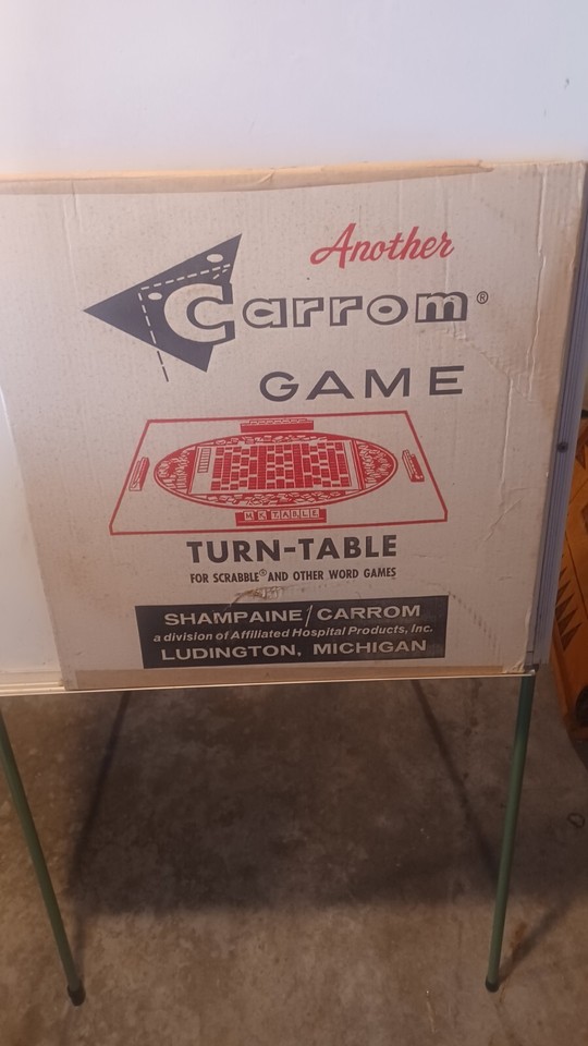 Vtg. Carrom Spinning Checker Chess Board Game Turn-Table Lazy | eBay