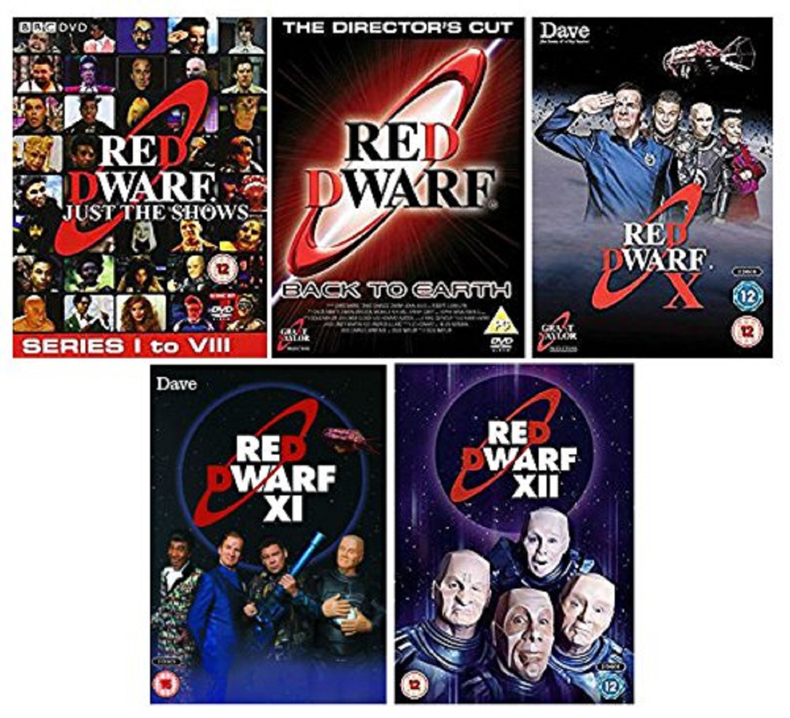 RED DWARF COMPLETE SERIES 1-12 DVD Season 1 2 3 4 5 6 7 8 9 10 11 12 ...
