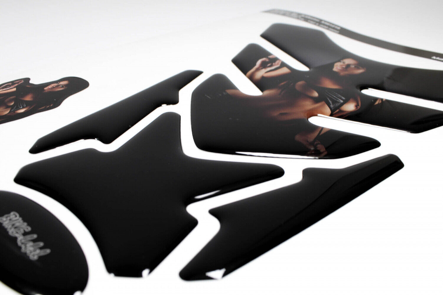 Tank Pad 3D Motorcycle Sticker Sexy Girl Black Scratch Protection Tank ...