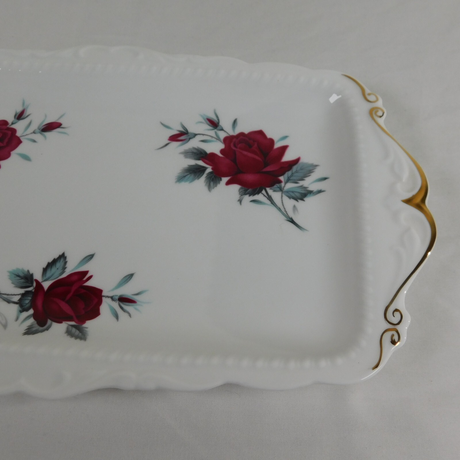 Royal Albert Sweet Romance Bone China Sandwich Serving Tray 11.5" Red ...