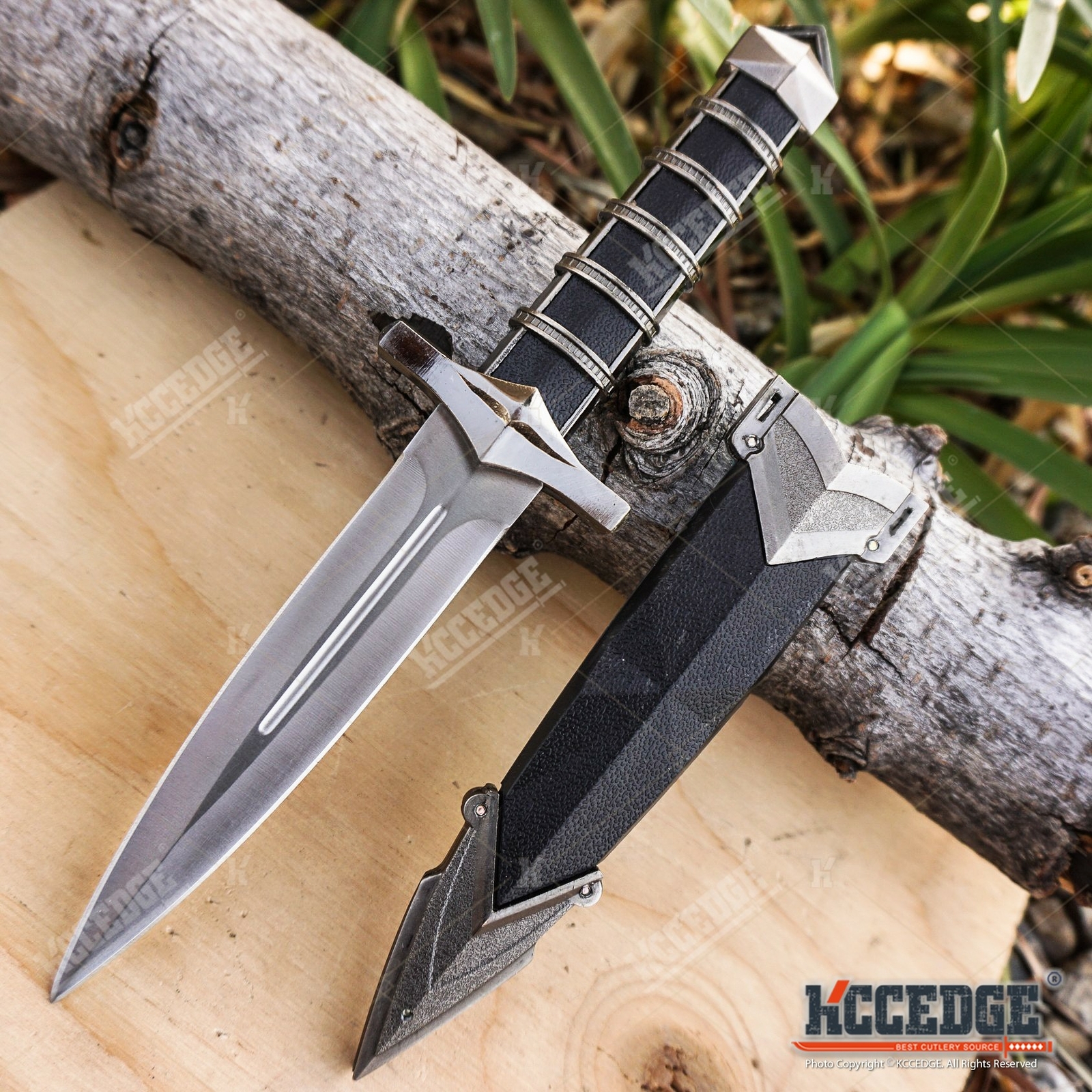 11" BLACK ASSASSIN DAGGER FANTASY Hunting Collectors Gift Medieval ...