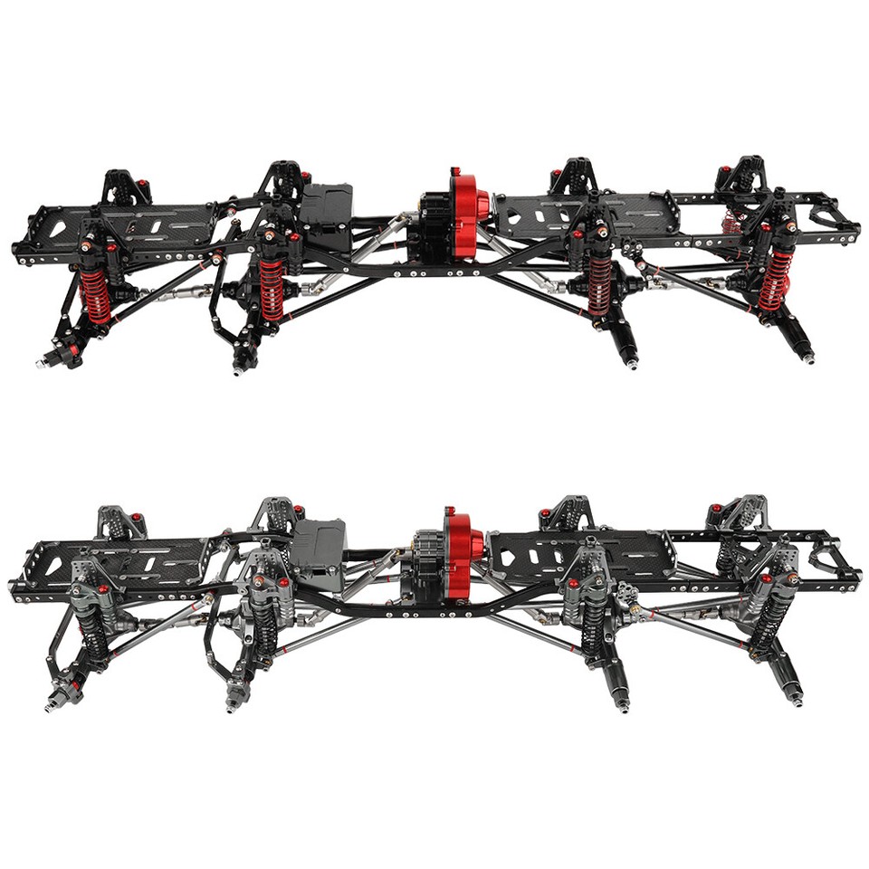 Metal Alloy Upgraded 8x8 RC Car Chassis Frame DIY for 1/10 RC Crawler ...