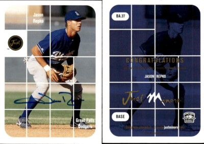 JASON REPKO 2001 JUST STUFF AUTOGRAPH ON-CARD AUTO GREAT FALLS DODGERS ...