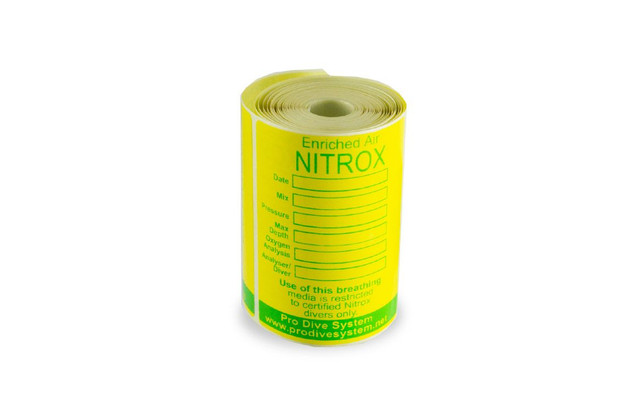 Scuba Diving Nitrox Dive Tank Tape Labels Oxygen Content 80 Pcs for ...