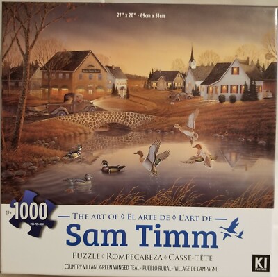 The Art of Sam Timm Country Village 1000 Piece Jigsaw Puzzle 27"x20 ...