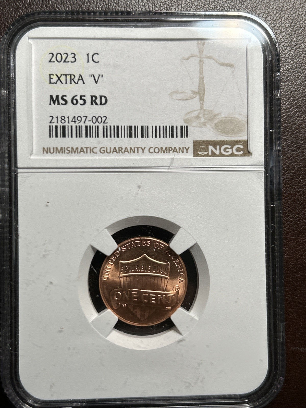 2023 EXTRA ' V ' ERROR VDB V LINCOLN SHIELD PENNY NGC MS65 RD CENT RARE ...