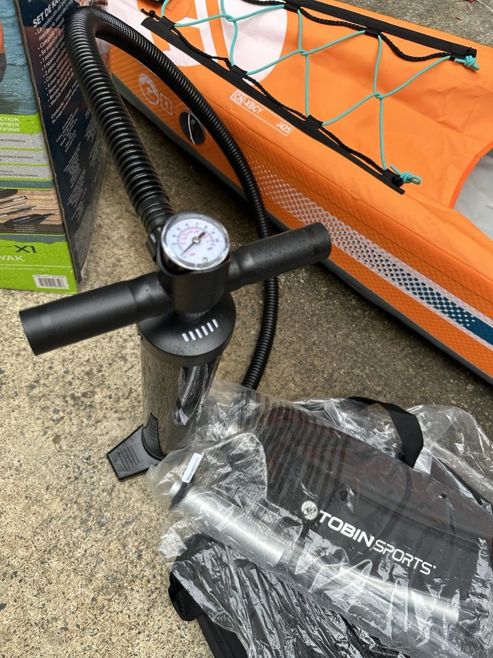 Tobin Sports Breakwater Pro 12Ft X1 Inflatable Kayak Set with Paddle ...