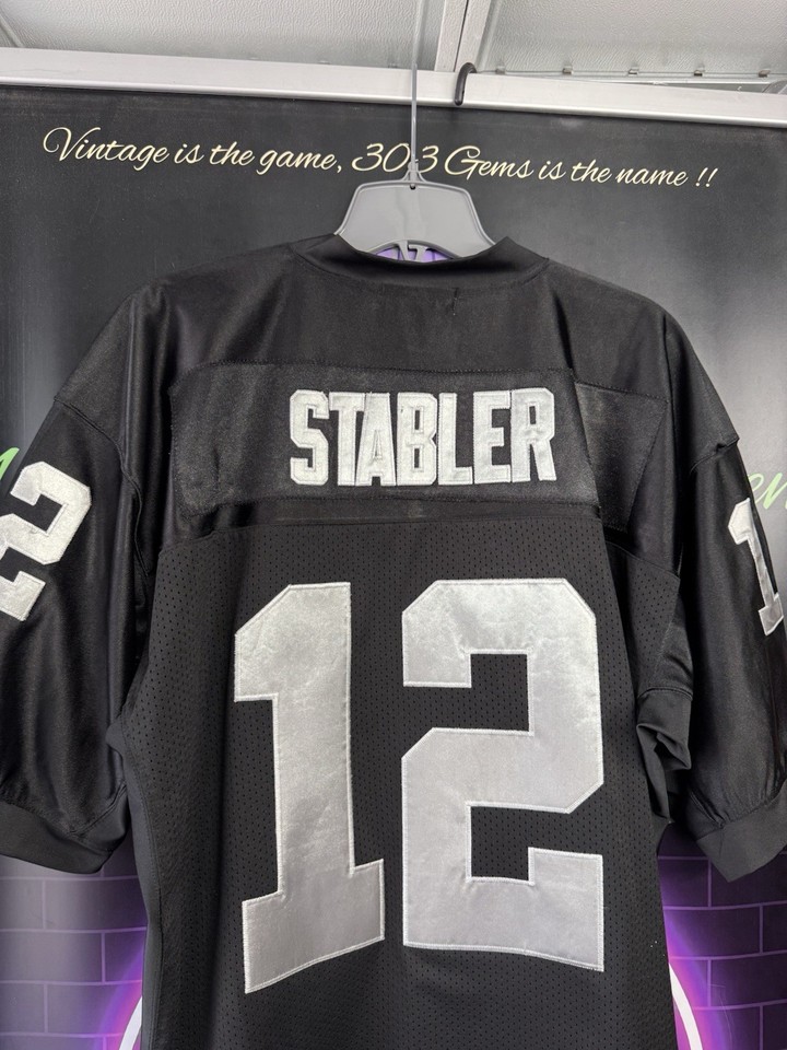 Mitchell & Ness Ken Stabler #12 Oakland Raiders STITCHE 1976 NFL ...
