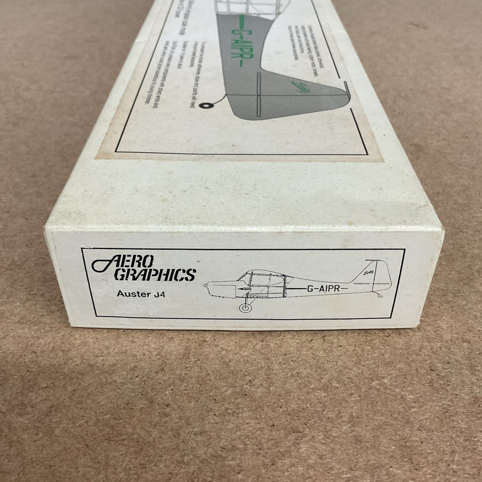 Vintage Aero Graphics Auster J4 Rubber Powered Scale Wood Model Kit | eBay