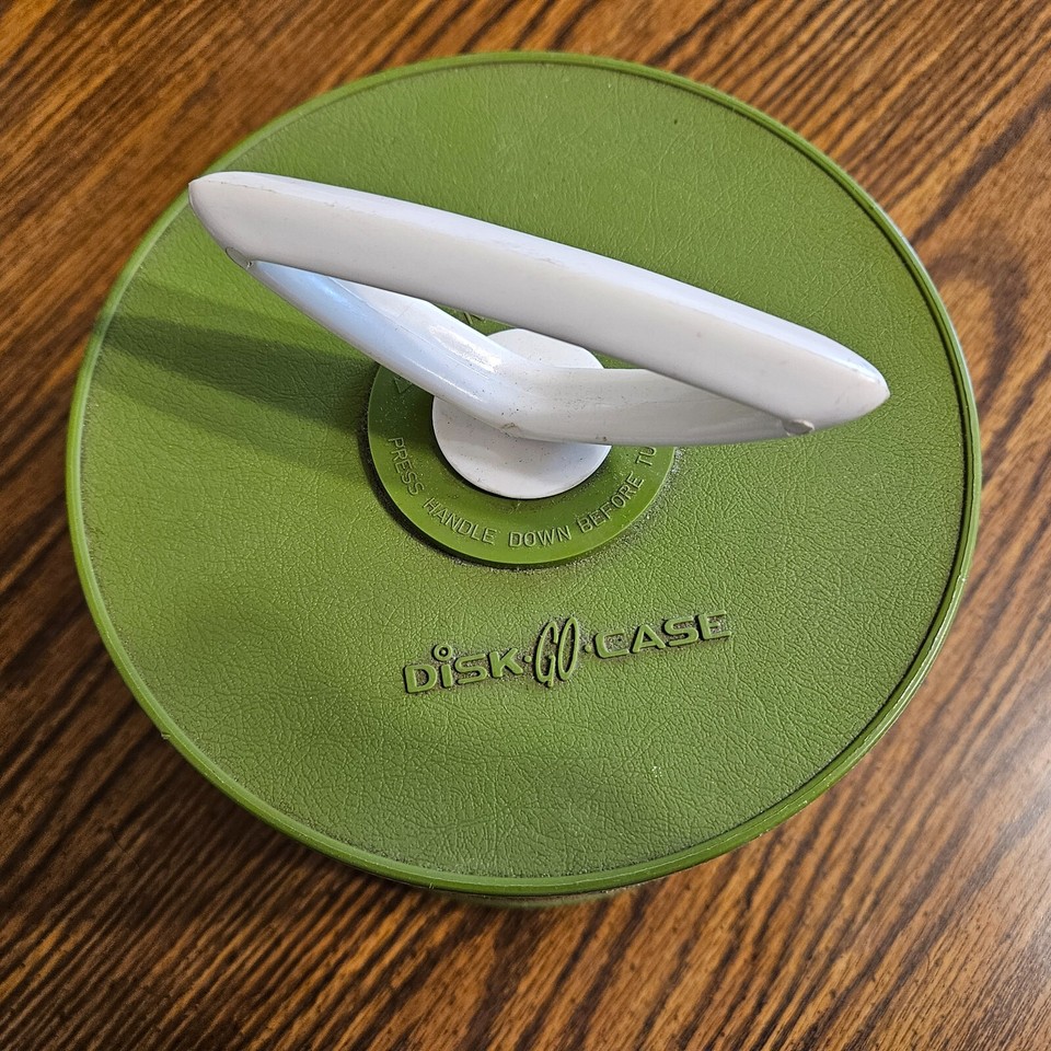 Vintage 1960's DISK-GO-CASE Avocado Green 45 RPM Record Holder | eBay