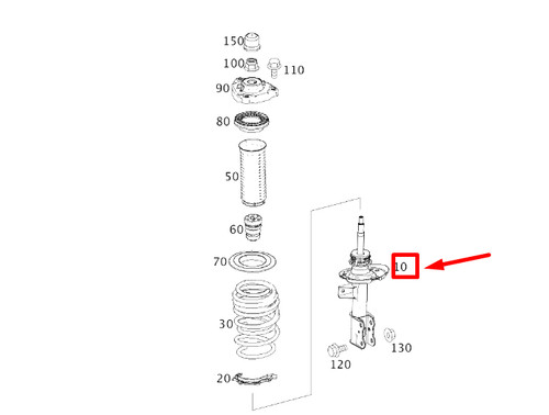 MERCEDES-BENZ CLA C117 FRONT LEFT SHOCK ABSORBER STRUT A1763234300 NO🇺🇸 ...