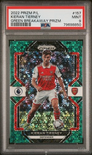 2022-23 Kieran Tierney Panini Prizm Breakaway Green Arsenal Card 4/5 ...