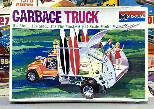 MONOGRAM 1973 RE-ISSUE "GARBAGE TRUCK" WILD SURF ROD KIT#6739-0225 1/24 AMT S/I | eBay