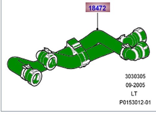 GENUINE LAND ROVER HEATER HOSE WATER RANGE ROVER SPORT 4.2 SC 05-09 ...