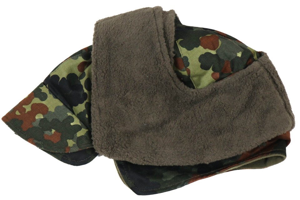 Medium (57) - Used German Bundeswehr Flecktarn Winter Field Cap Hat ...