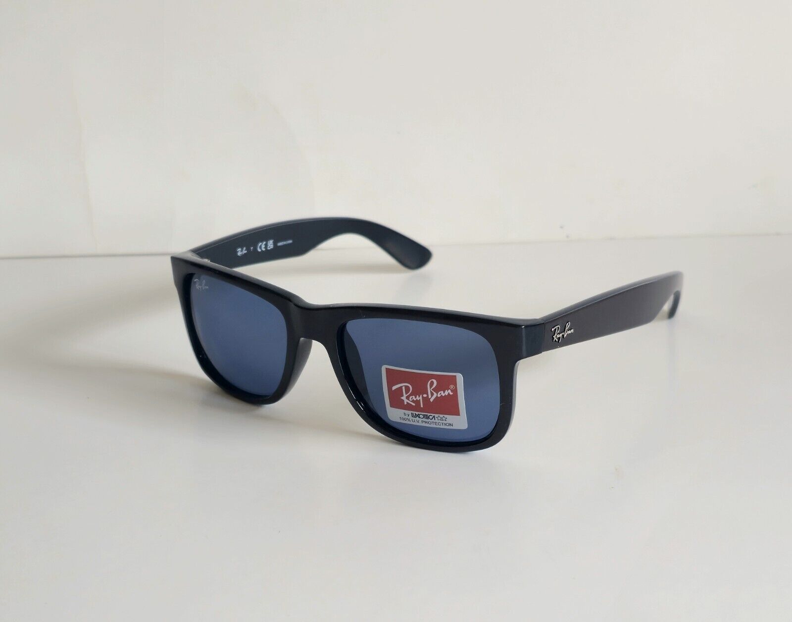 Ray Ban RB 4165 Justin 6470/80 Brown Metallic Frame Blue Lenses ...