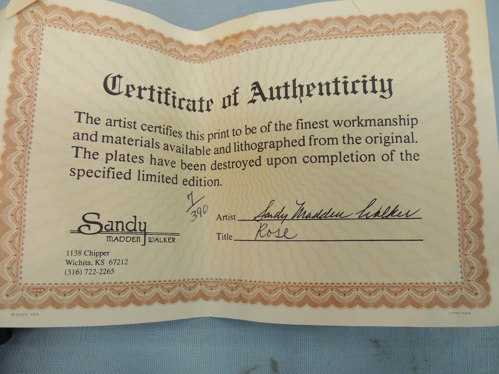 SANDY MADDEN WALKER SET OF PRINTS SIGNED FRAMED NUMBERED FLORAL ROSE ...