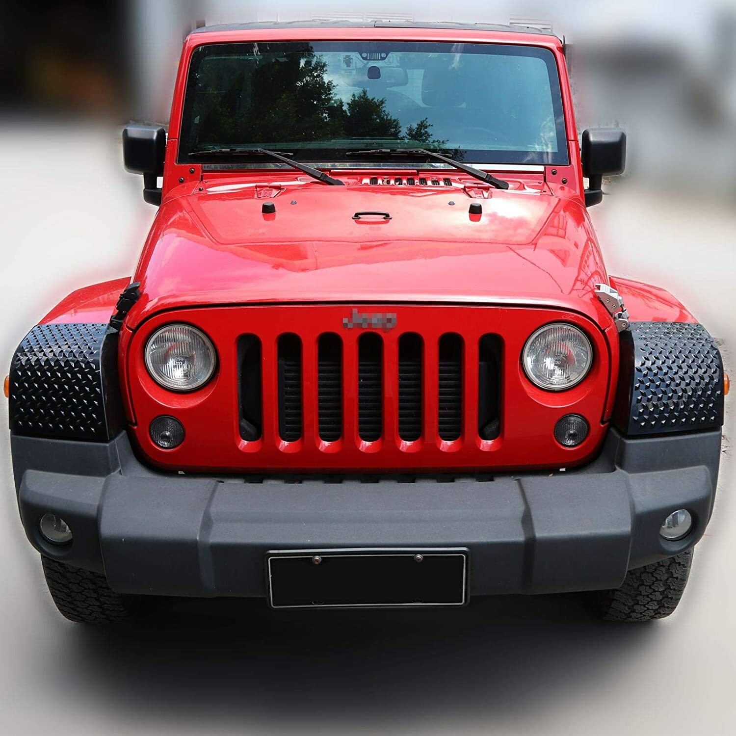 2pcs Front Fender Eyebrow Wrap Angle Cover Trim For Jeep Wrangler JK ...