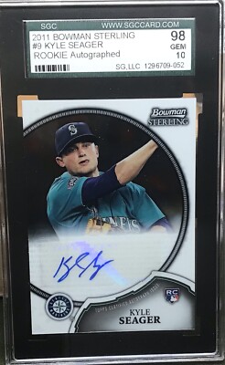2011 Bowman Sterling Baseball Rookie Auto Kyle Seager RC #9 Mariners ...