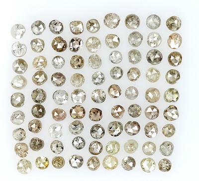 Natural Loose Diamond Round Shape Fancy Brown Mix Colour I2 Clarity 1. ...