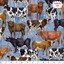 QT DAN MORRIS "BOUNTIFUL" FARM ANIMALS COWS HORSES BARNS FABRICS ...