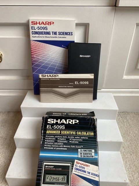Sharp El-506p Scientific Vintage Calculator With Books Works for sale ...