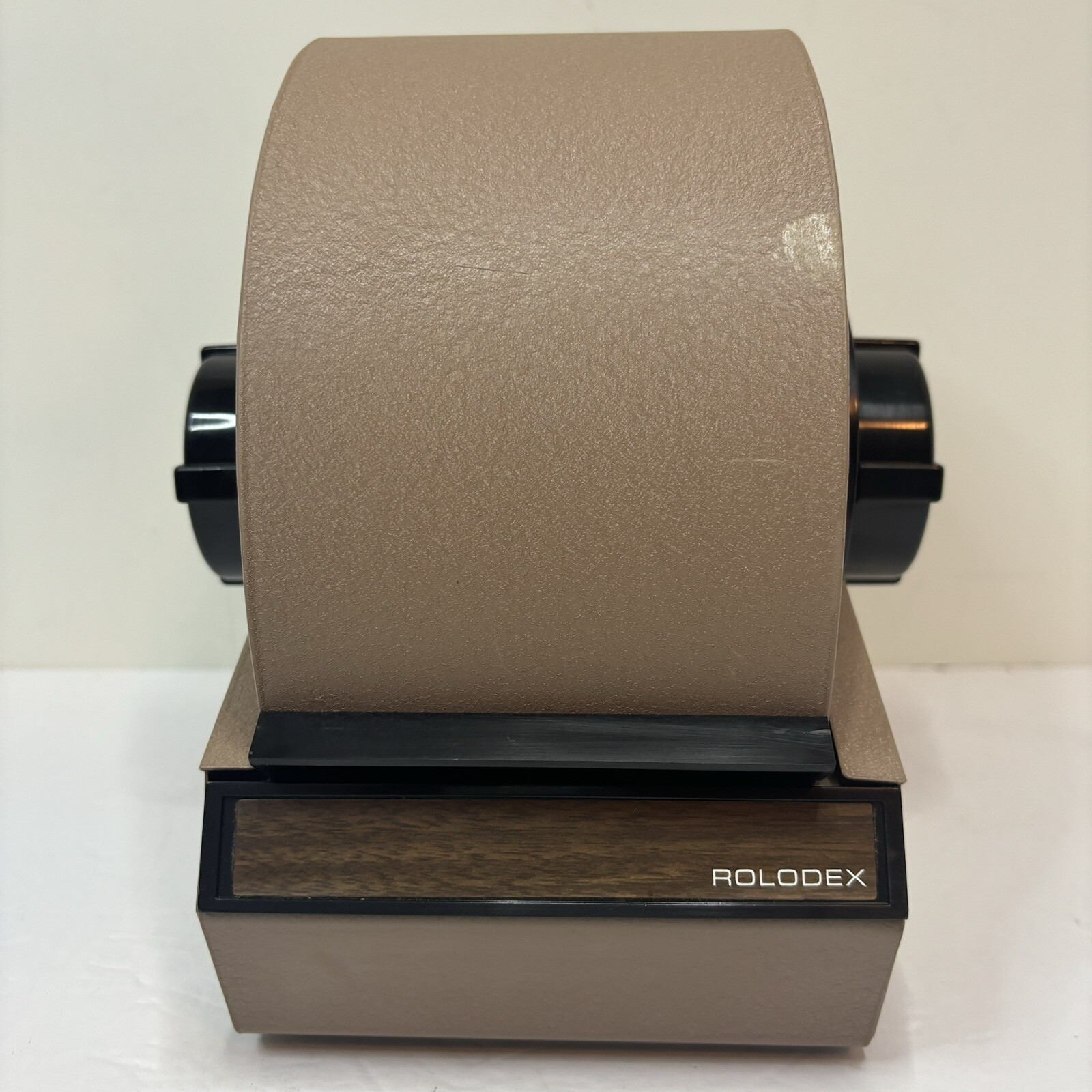 Vintage Metal Rolodex Model 2254 Rotary Address File Card Case Brown | eBay