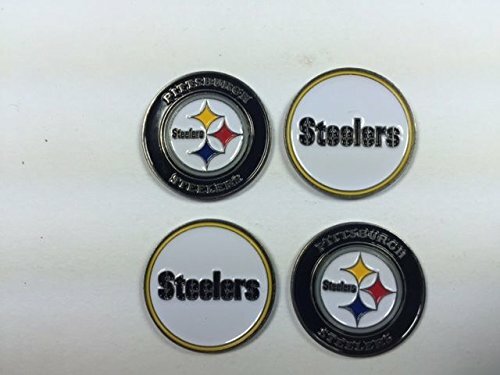 Pittsburgh Steelers Ball Marker Set of 4- markers: fits hat clip or ...