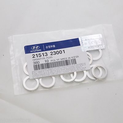 OEM Genuine Oil Pan Drain Plug Gasket 10Pcs 21513-23001 For Hyundai Kia ...