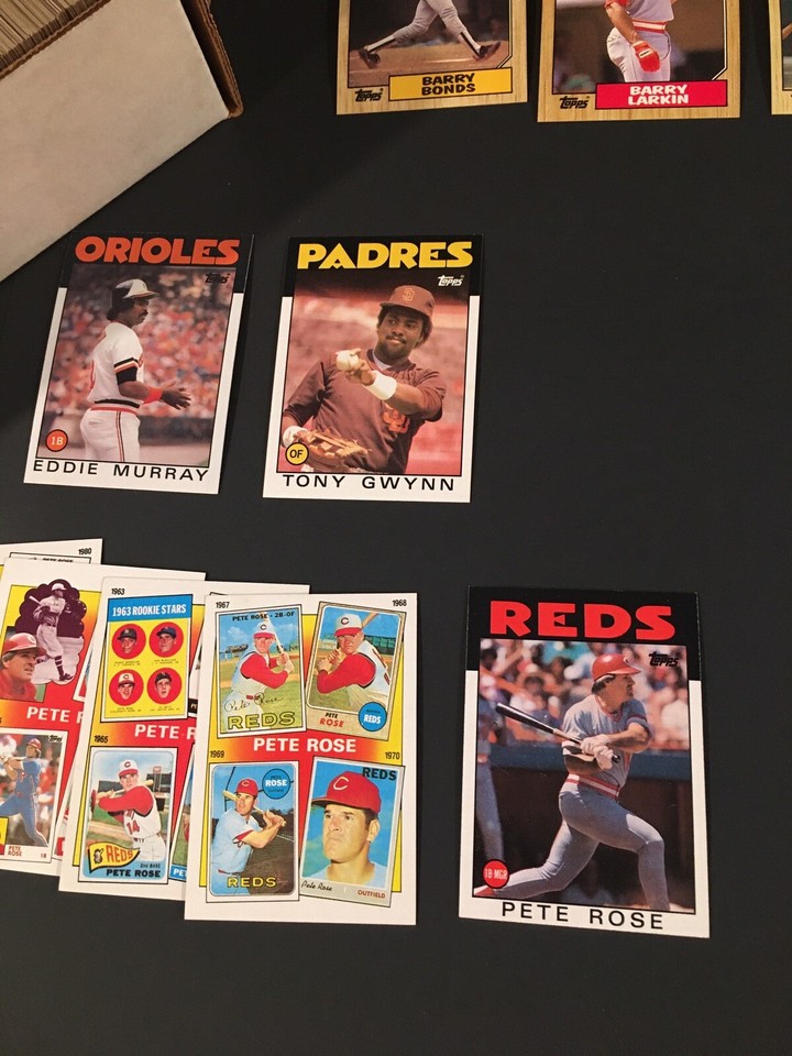 1500+ card lot:2x Topps baseball Complete Set-1986 & 1987-ROOKIE:BONDS ...