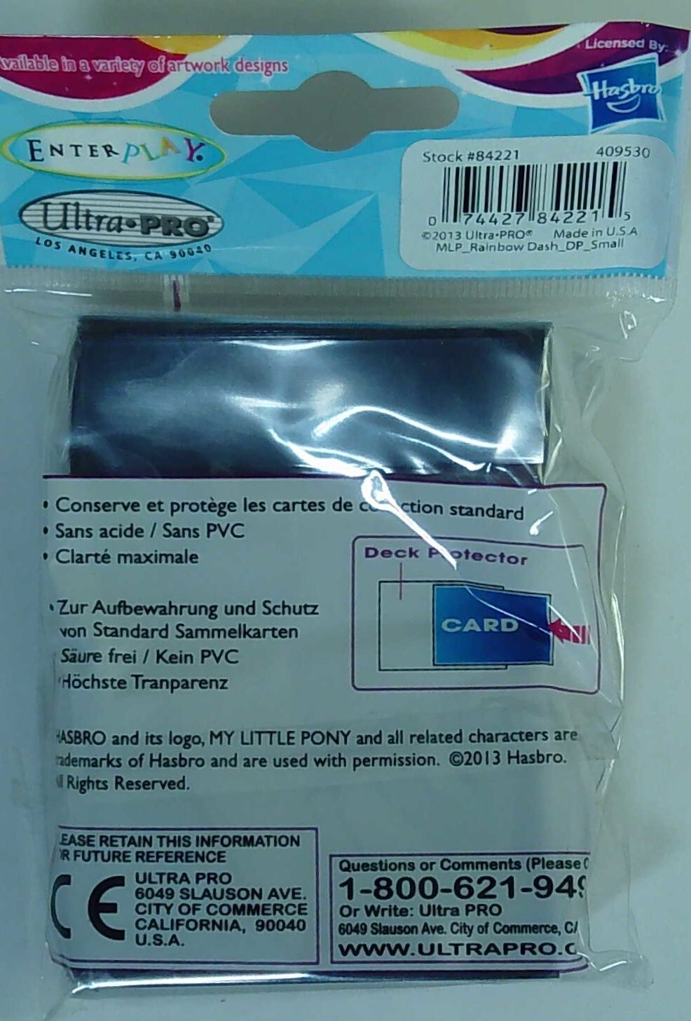 My Little Pony Rainbow Dash Card Sleeves by Ultra PRO 60ct Small (ULP ...