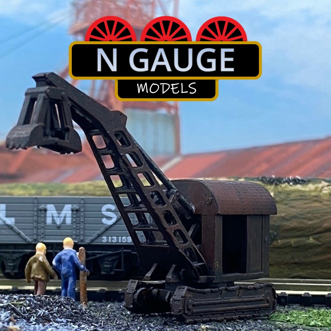 PAINTED - N Scale Gauge Tracked Steam Grabber 1:148 (Quarry Coal ...