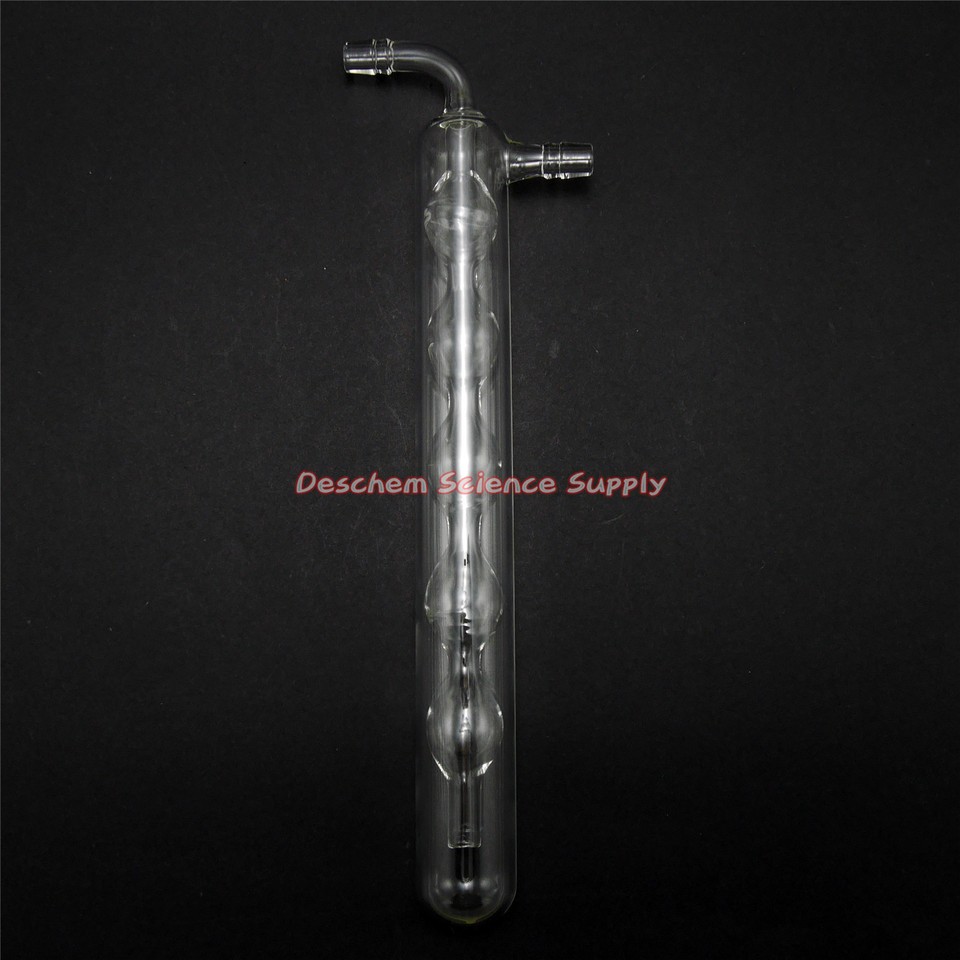 30*200mm Glass Ice Cold Trap Ball Shape Absorber Apparatus Lab ...