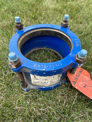 Smith-Blair Quantum 6" Ductile Iron Pipe Coupling - Blue Type 441 | eBay
