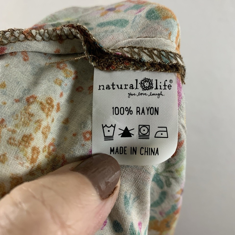 Natural Life Womens Patchwork Print Maxi Skirt Sz XL Boho Festival ...