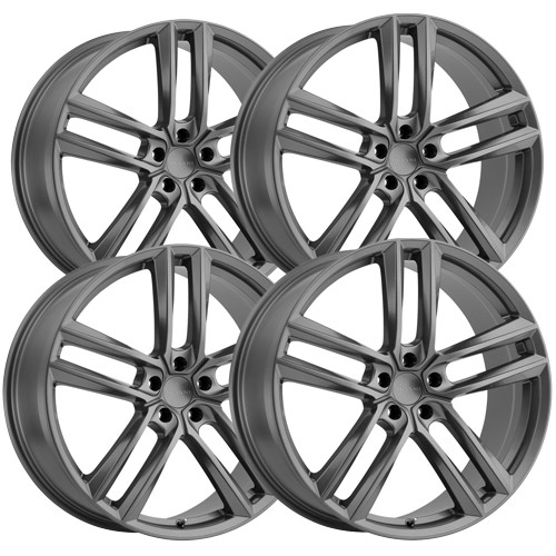 (Set of 4) Vision 475 Clutch 22x9 5x120 +35mm Gunmetal Wheels Rims 22 ...