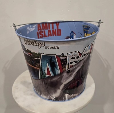 Jaws 50th Anniversary Popcorn Bucket Tin 2025 Brand New! 170 oz/ 5L In ...
