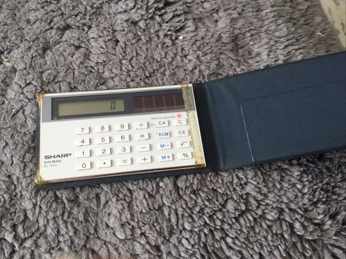 Rare Vintage SHARP ELSI-MATE EL-853 Solar Cell Calculator Credit Card ...
