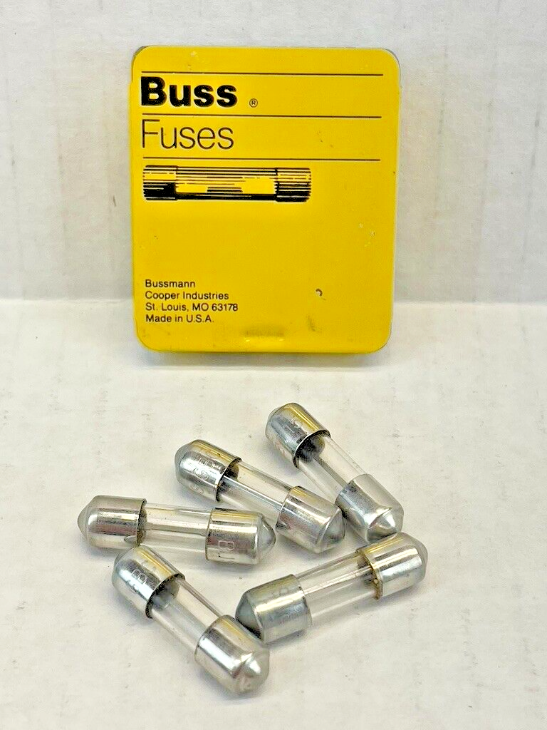 15 Amp Bussman GBC15 Torpedo Glass Fast Blow for Clock fuse NOS - Pack ...