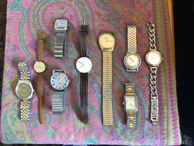 Lot of 9 Assorted Watches + Bands | eBay