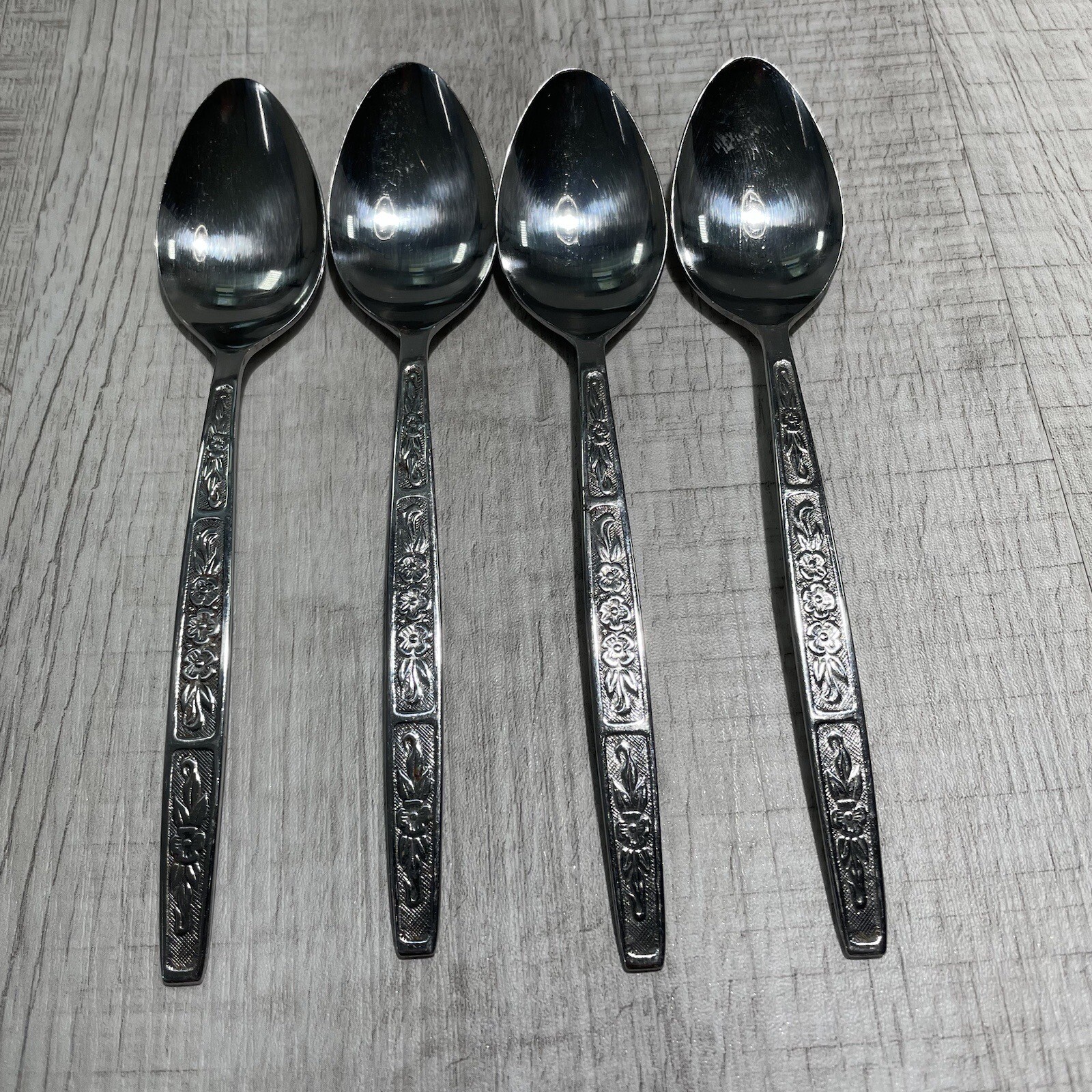 Imperial Teaspoon IMI57 Flatware Japan Floral VTG Spoon Lot Of 4 ...