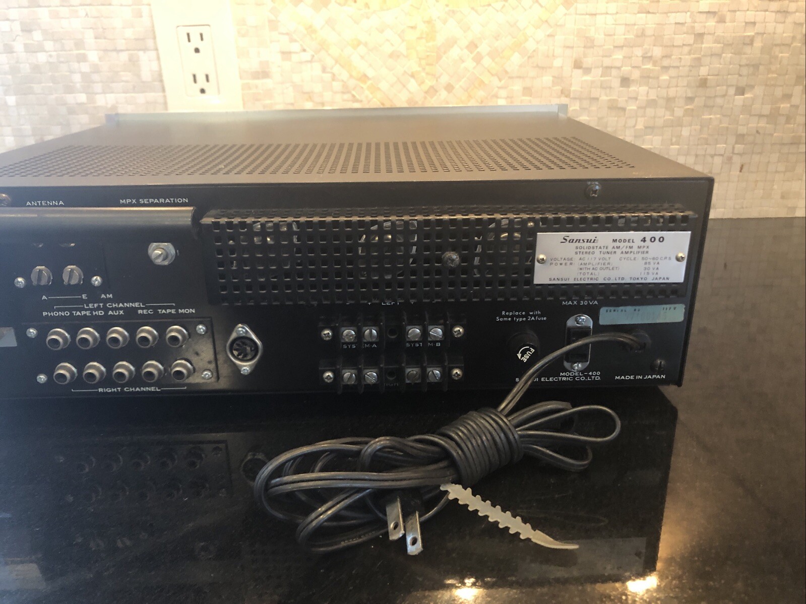 Sansui Model 400 Stereophonic Tuner Amplifier 20 WPC Perfect Working ...