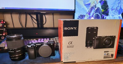 Sony A6000 Mirrorless Camera 25k Shutter Count + Box + Sony A Mount 18 ...