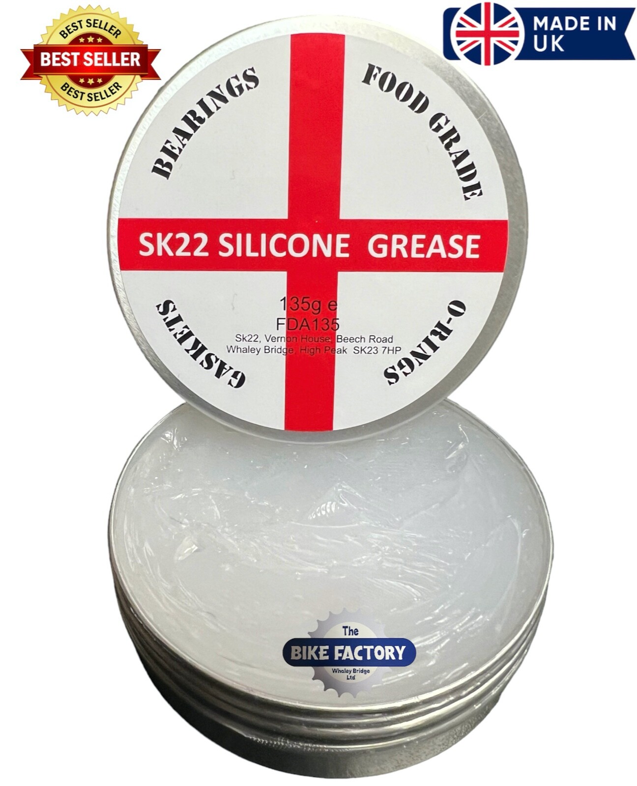 Sk22 Silicone Grease for Gaskets,O-rings,Bearings- Food Grade, 135g ...