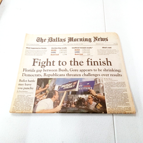 The Dallas Morning News Nov. 10 2000 George W. Bush Al Gore Election ...