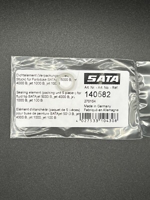 SATA JET BACK SIDE FLUID TIP SEALING ELEMENT (1) FOR CURRENT MODELS ...