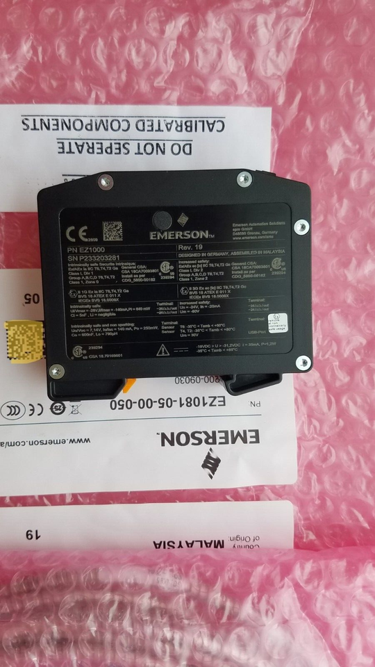 Emerson EZ1000 Eddy Current Converter + EZ1081 armored cable with ...